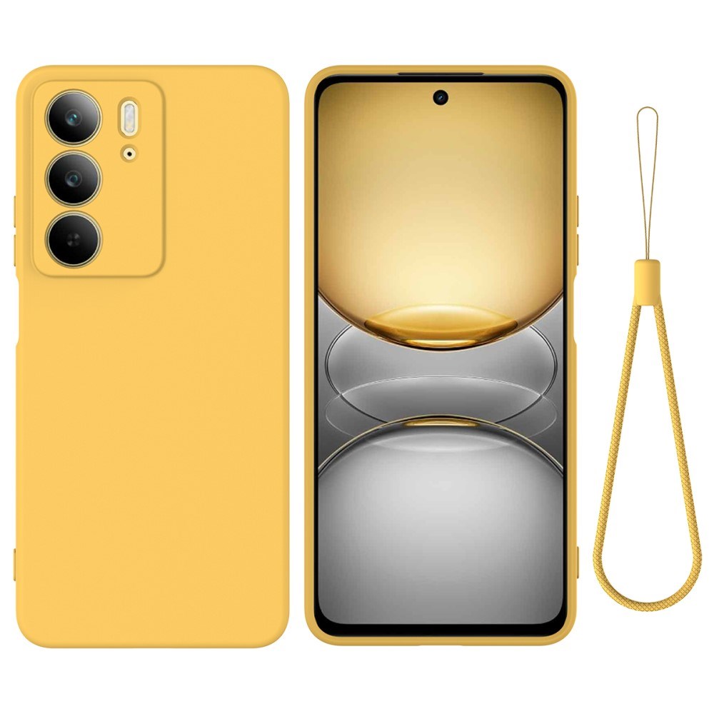 EIDERWOOD Realme C75 Liquid Silikone Cover m. Strop - Gul | MOBILCOVERS.DK