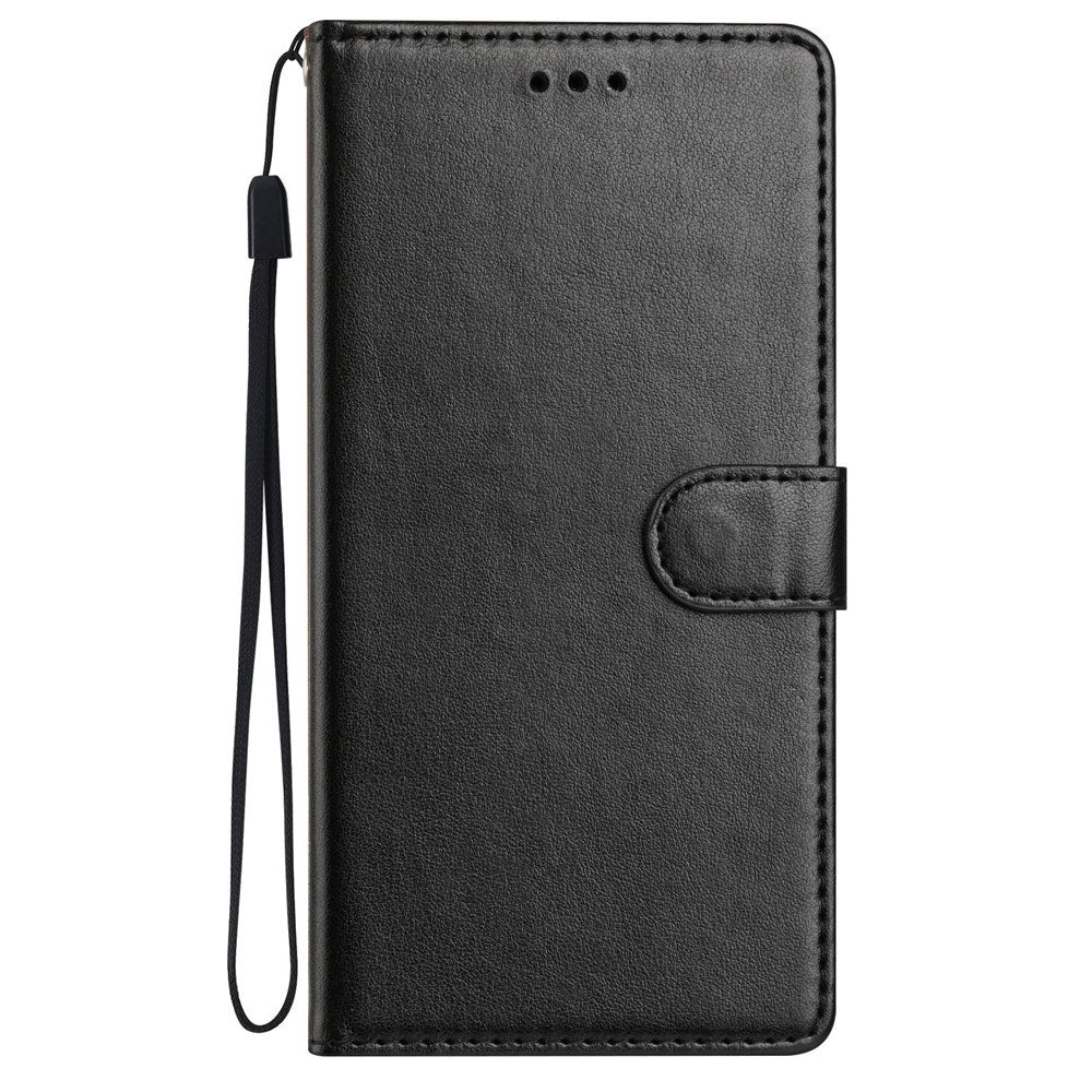 Samsung Galaxy A27 EIDERWOOD Kunstlæder Flip Cover m. Strop - Sort