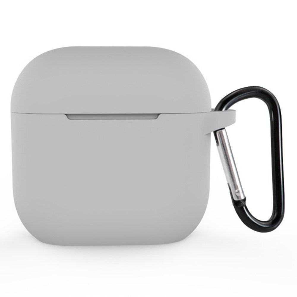 Apple AirPods (4. Gen.) Silikone Cover m. Karabinhage - Grå ...